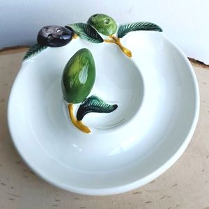 Vintage | Dining | Vintage Italian Ceramic Olives Serving Dish White ...